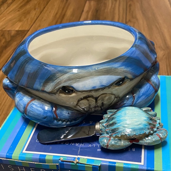 Certified International | Dining | Blue Crab Fish Dip Serving Bowl With ...
